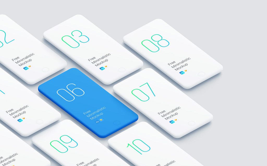 Free Minimalistic Phone Mockups | Theme-UI