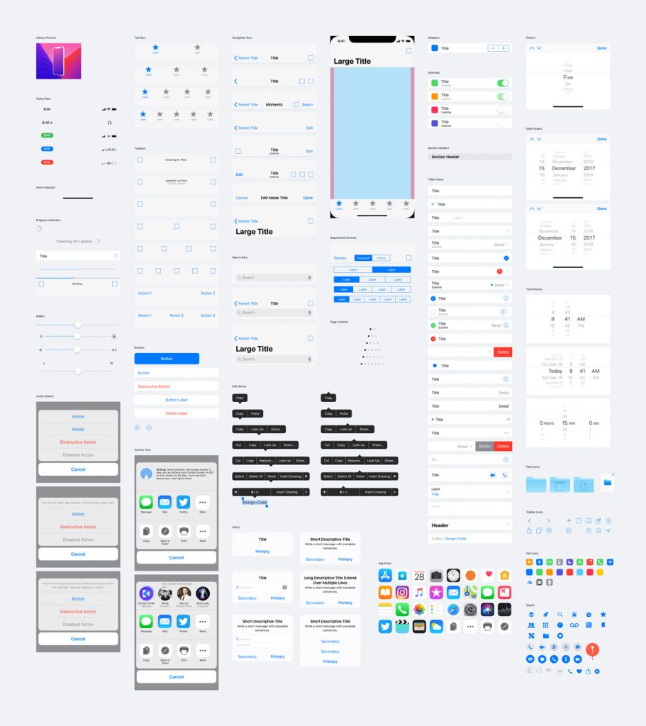 iOS 11 Free UI Kit for iPhone X | Theme-UI