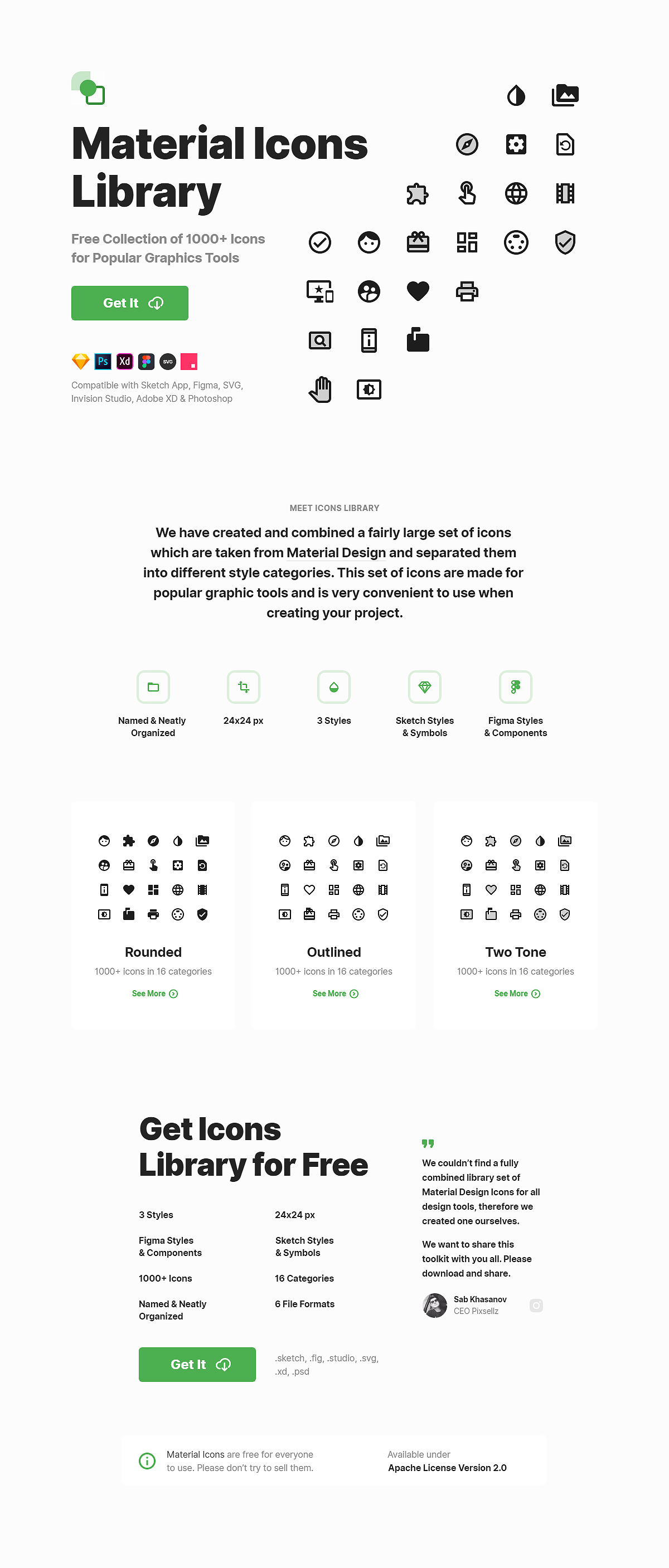 Material Icons Library - 1000+ Free Icons for Popular Graphics Tools ...