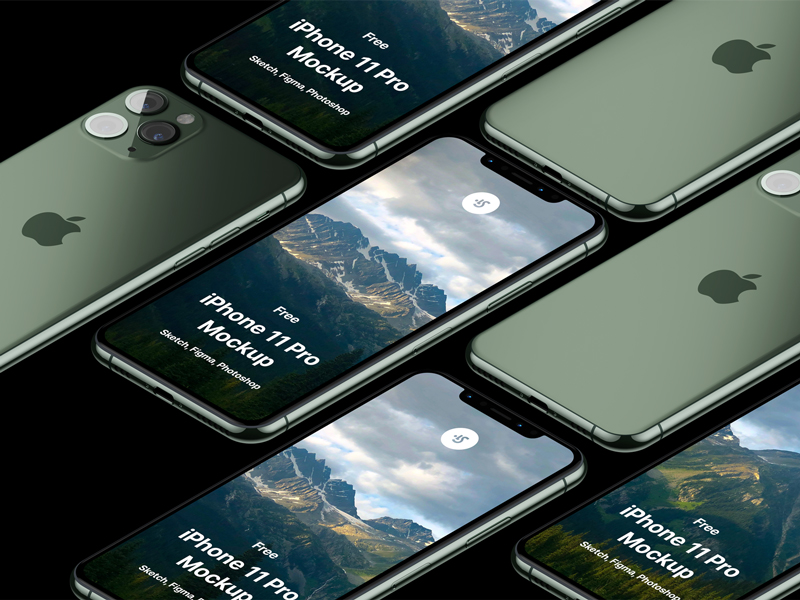 Free iPhone 11 Pro Isometric Mockup | Theme-UI