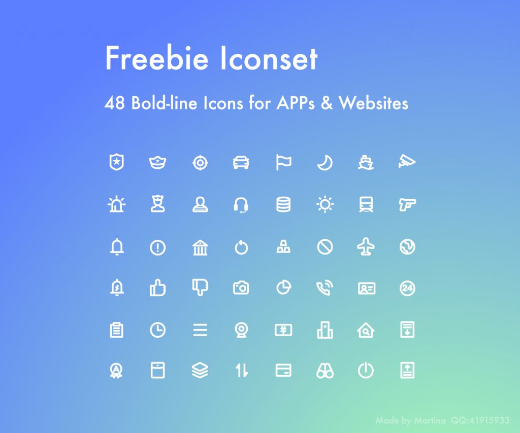 48 Bold-line Free Icons for Apps and Websites | Theme-UI