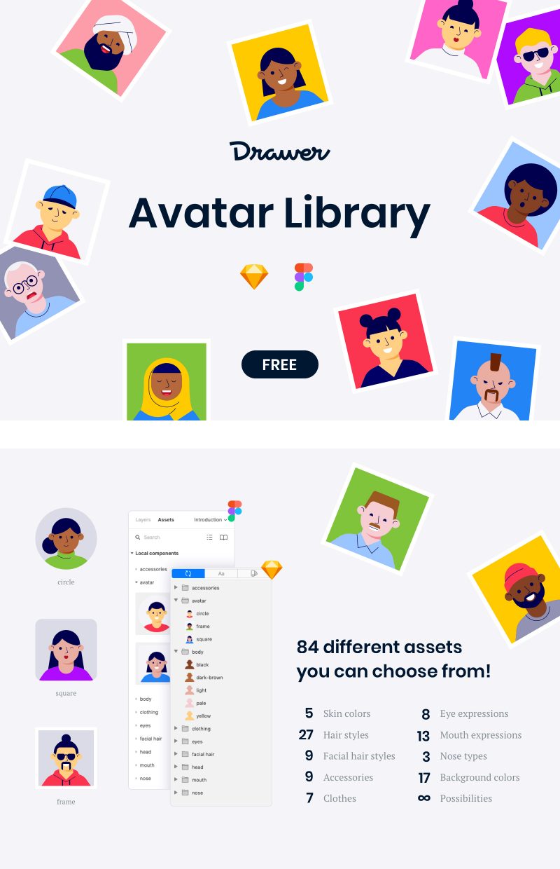 Avatar Library - Free Avatar Illustrations Library | Theme-UI