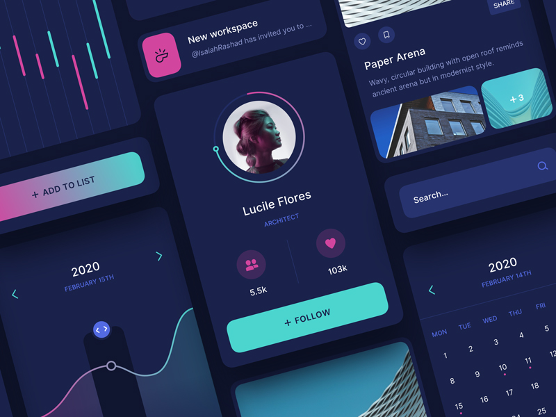 Dark & Light Free UI Components for Sketch | Theme-UI