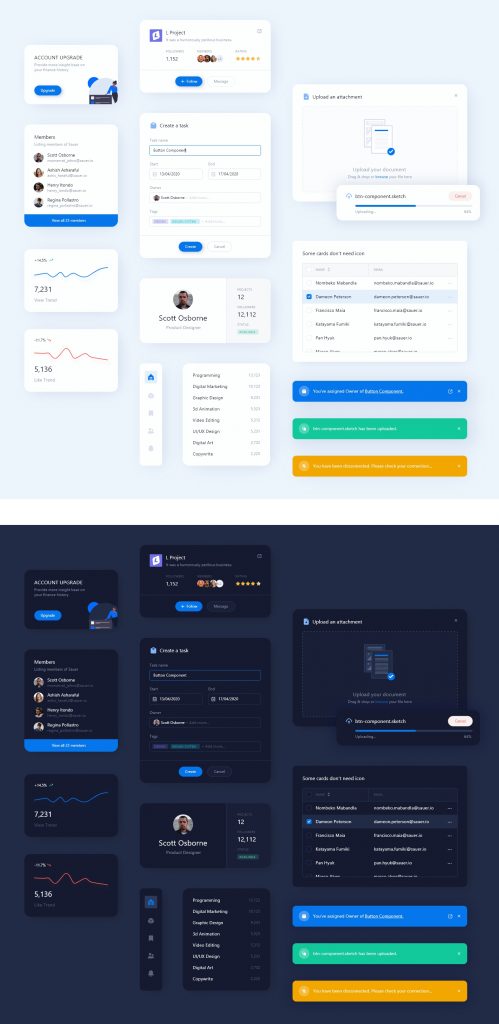 Free UI Elements Kit for Sketch | Theme-UI