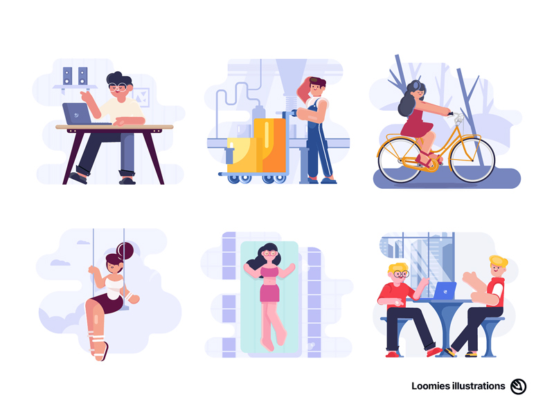 Loomies Free Illustrations | Theme-UI