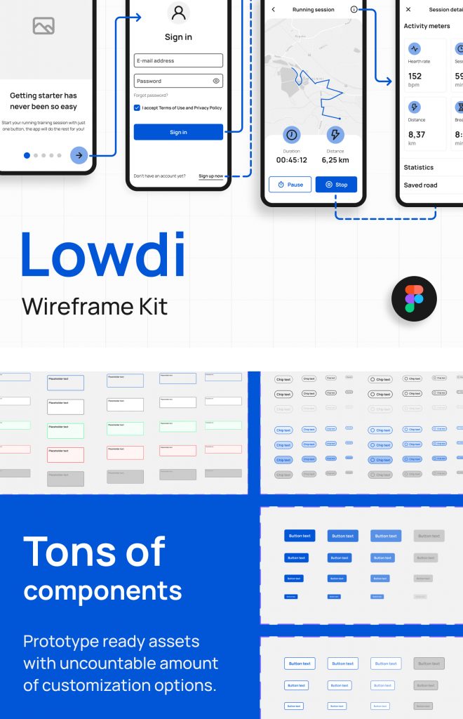 Lowdi — Free Wireframe Kit | Theme-UI