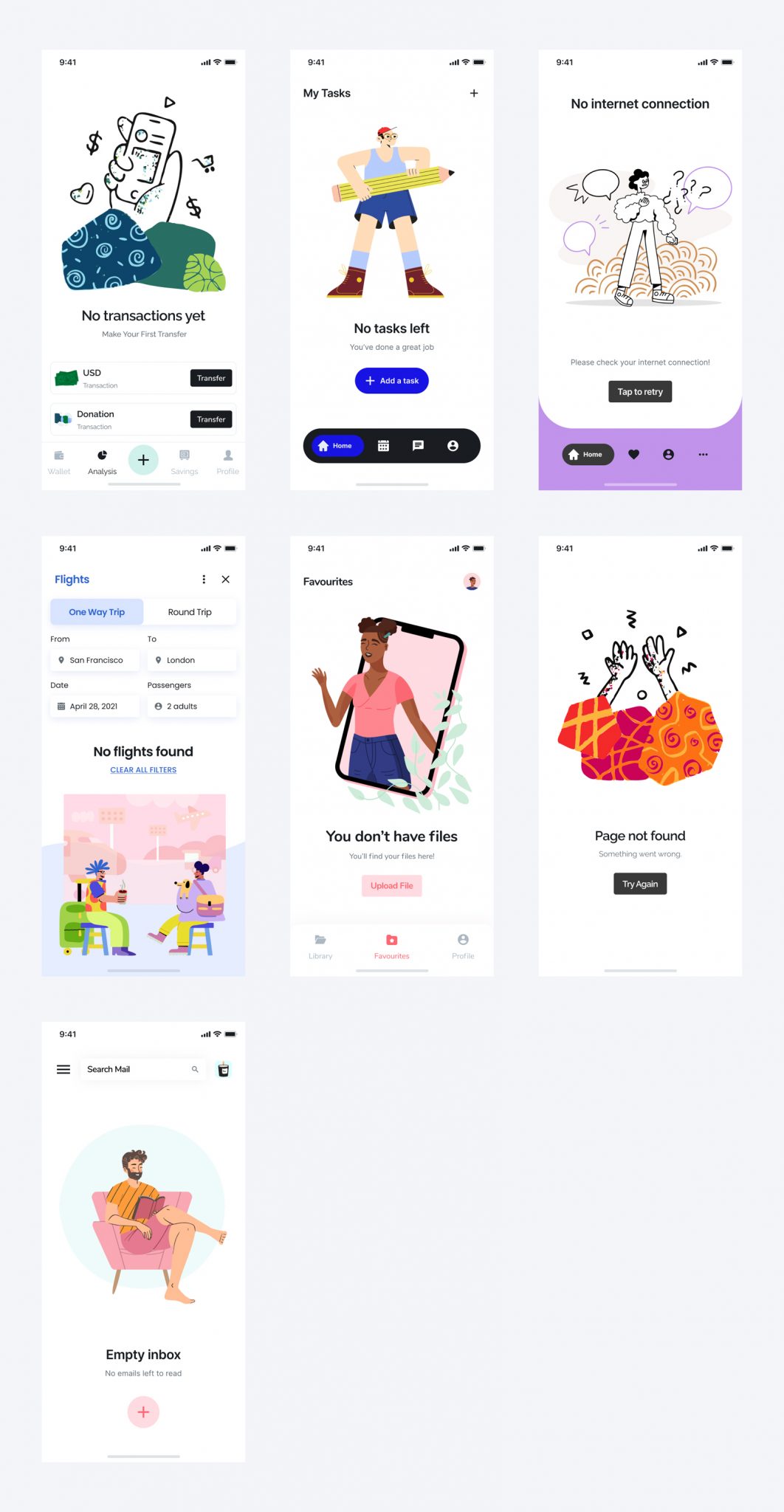 Empty States Free UI Kit for Figma | Theme-UI
