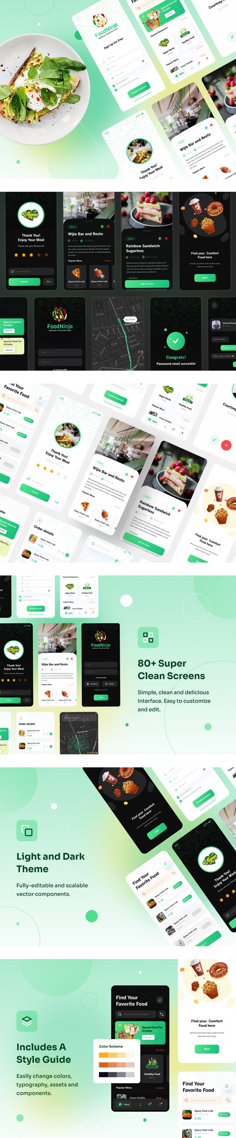 Food Ninja — Food Delivery Free UI Kit | Theme-UI