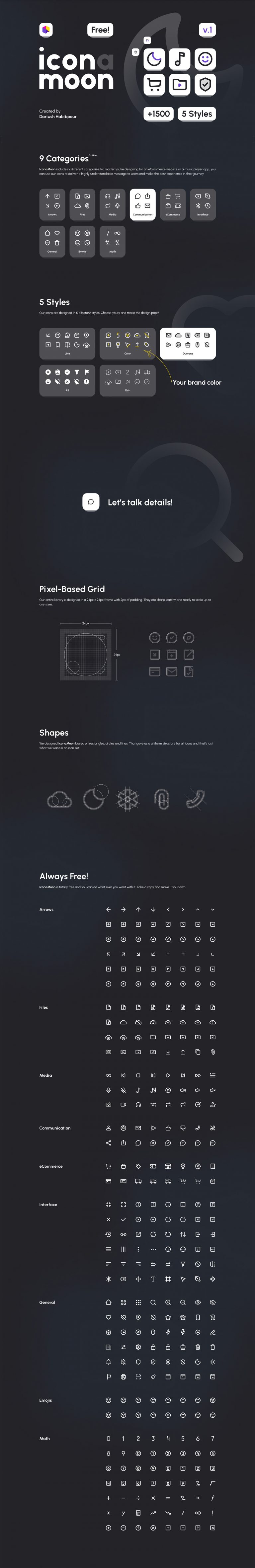 IconaMoon Free Icon Set | Theme-UI