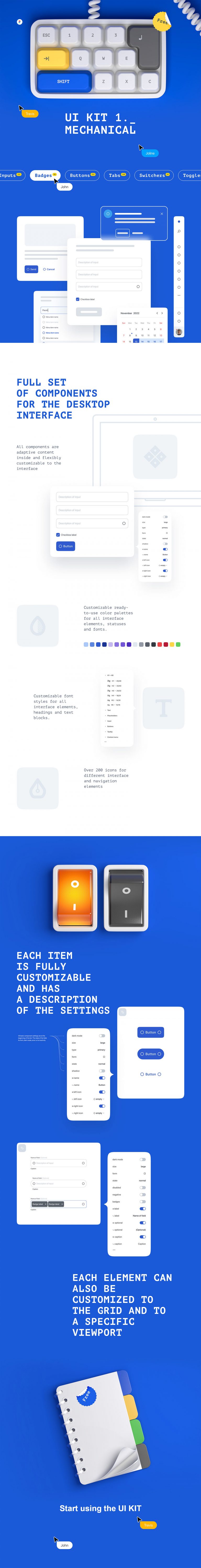 Mechanical UI Kit - Free UI Kit for Desktop Interfaces | Theme-UI