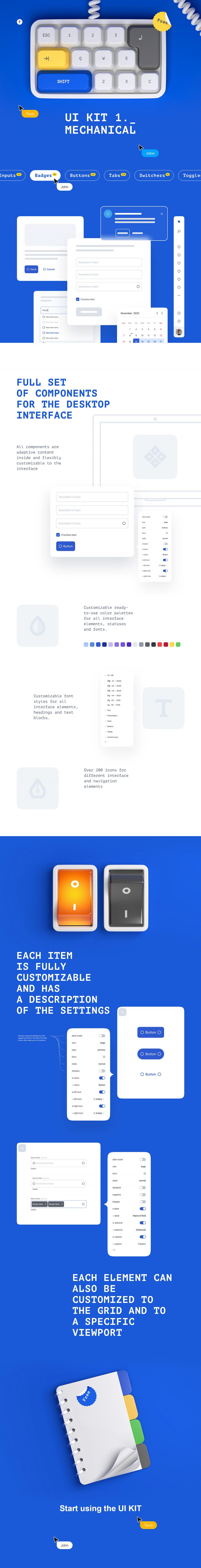 Mechanical UI Kit - Free UI Kit for Desktop Interfaces | Theme-UI
