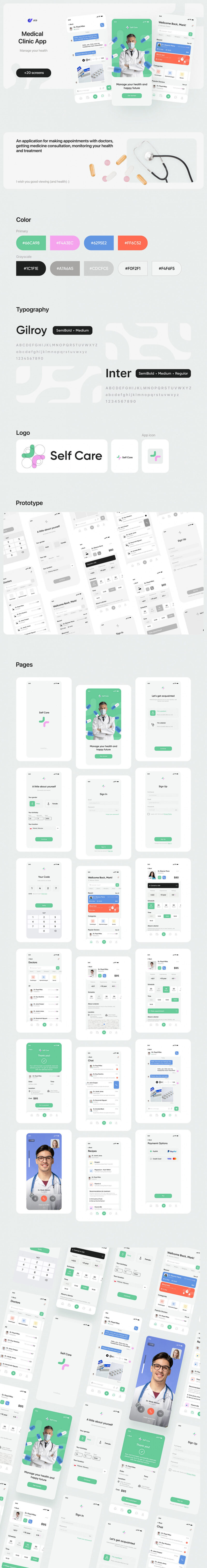 Self Care Medical App — Free UI Kit | Theme-UI