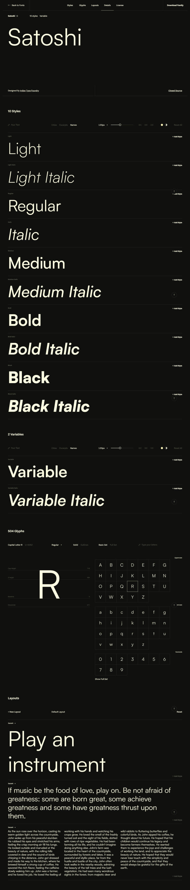 Satoshi Free Font | Theme-UI