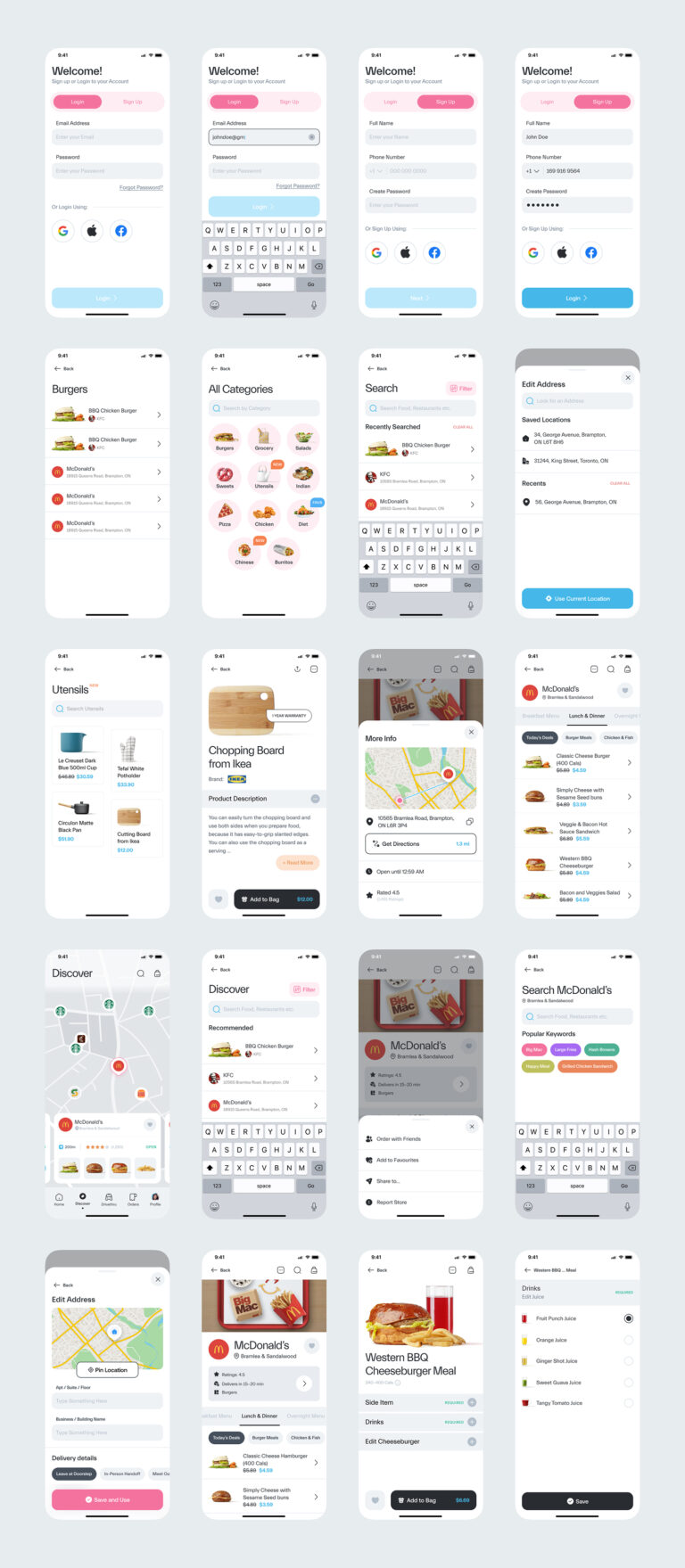 Food Delivery App Free UI Kit for Figma | Theme-UI