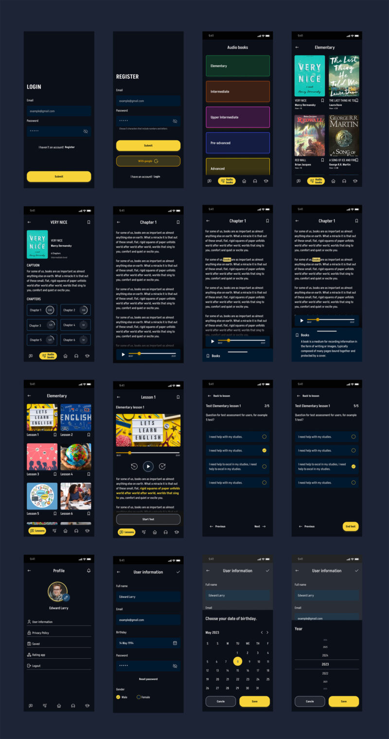 E-learning App Free UI Kit | Theme-UI