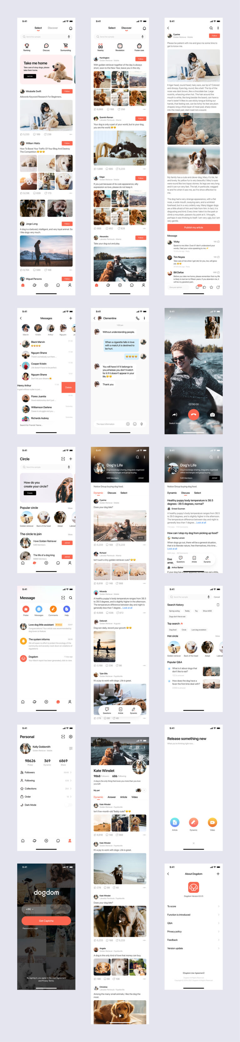 Dogdom Free UI Kit | Theme-UI