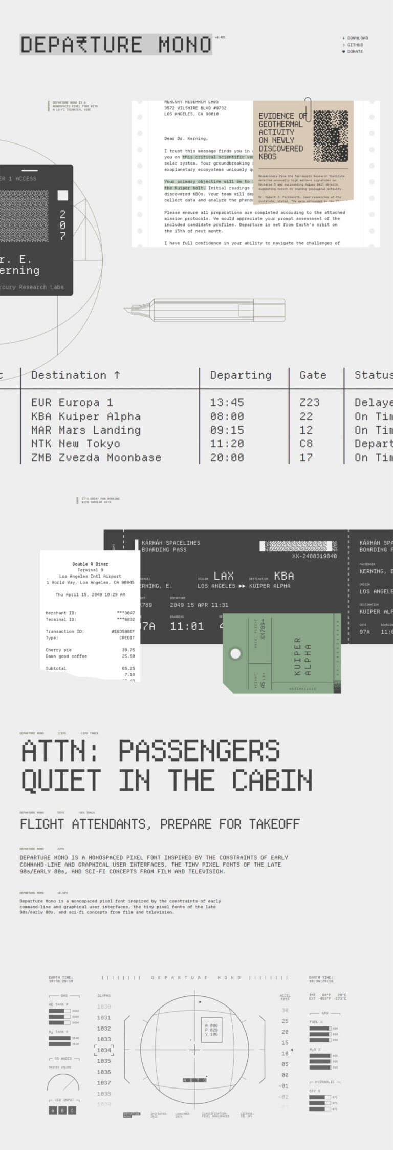 Departure Mono - Free Monospaced Pixel Font | Theme-UI
